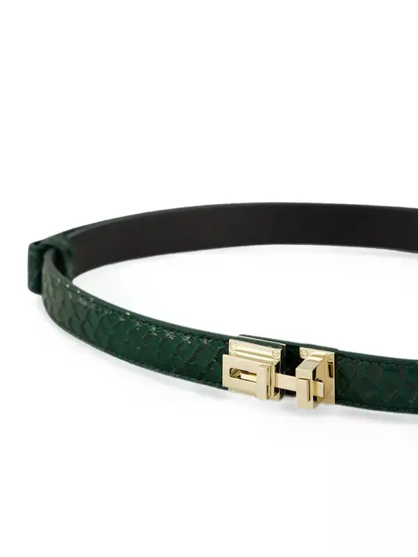 TOM FORD Snake-effect Leather Belt