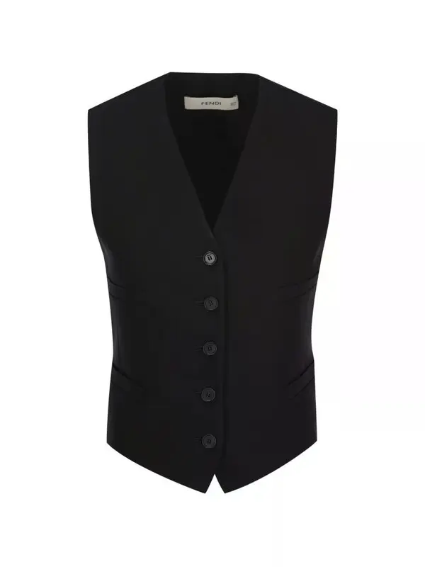 Fendi V-neck Sleeveless Waistcoat