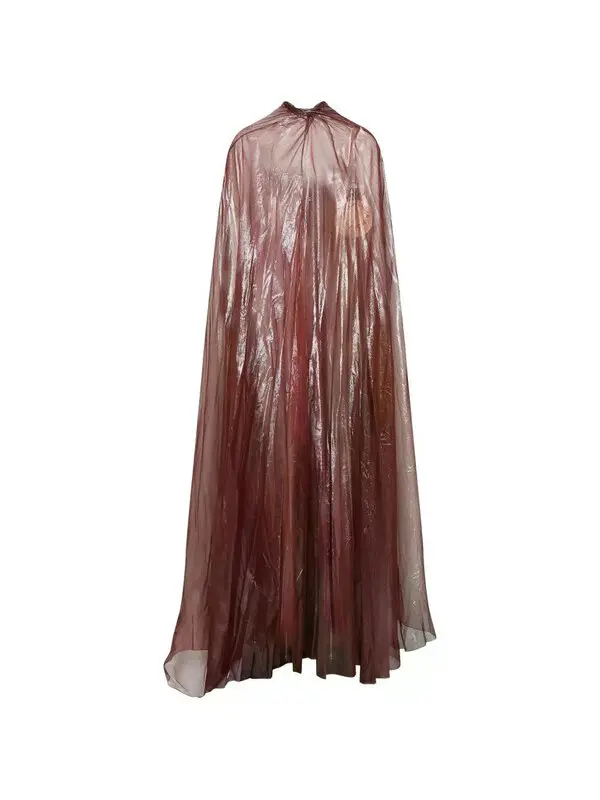 MARIA LUCIA HOHAN Celestina Metallic-finish Sheer Cape