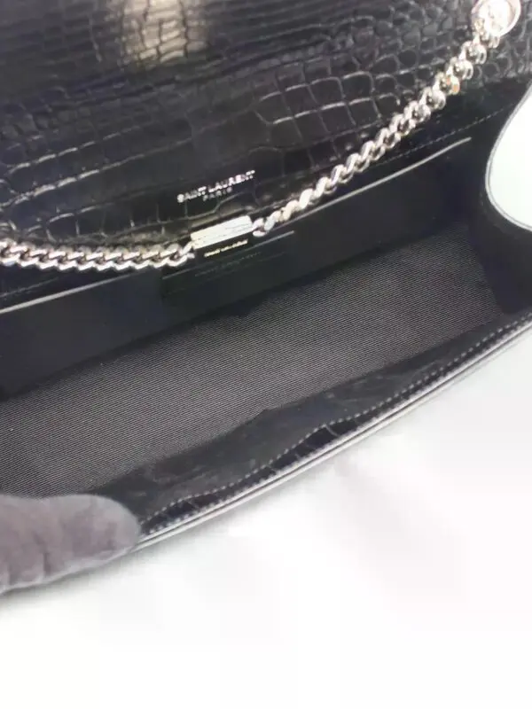 Saint Laurent 2010 Kate Croc-embossed Shoulder Bag