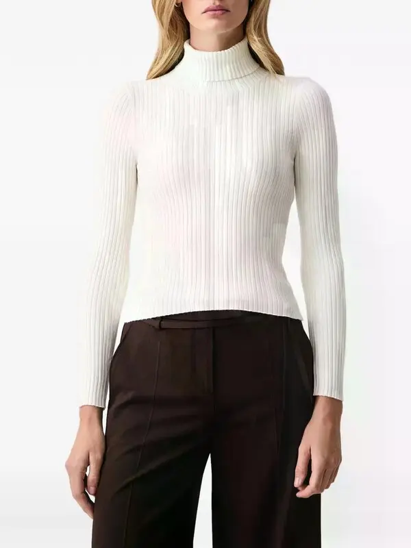 TWINSET Ribbed Roll-neck Sweater