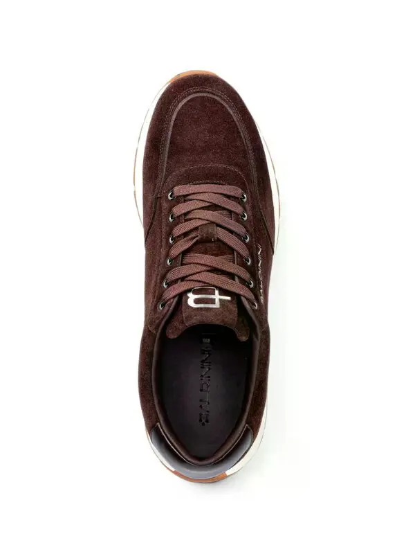 BALDININI Suede Logo-plaque Sneakers