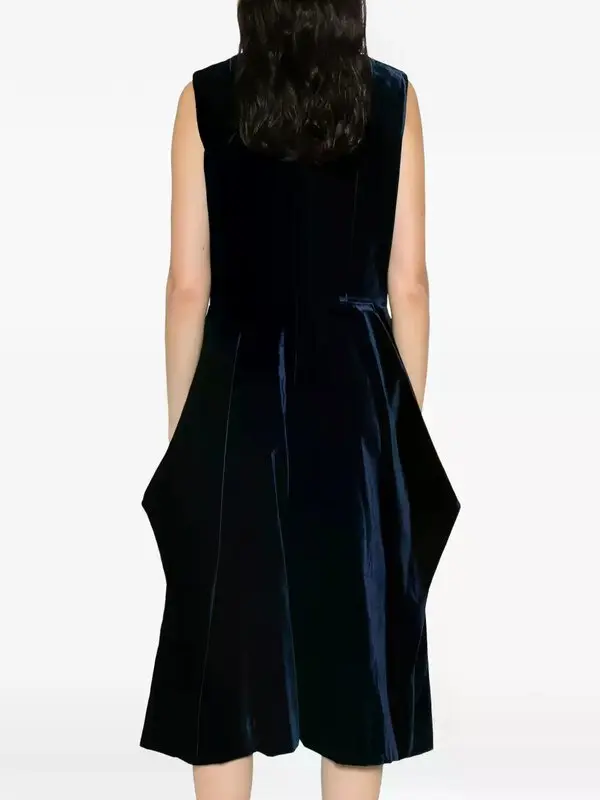 Comme Des Garçons Sleeveless Velvet Midi Dress