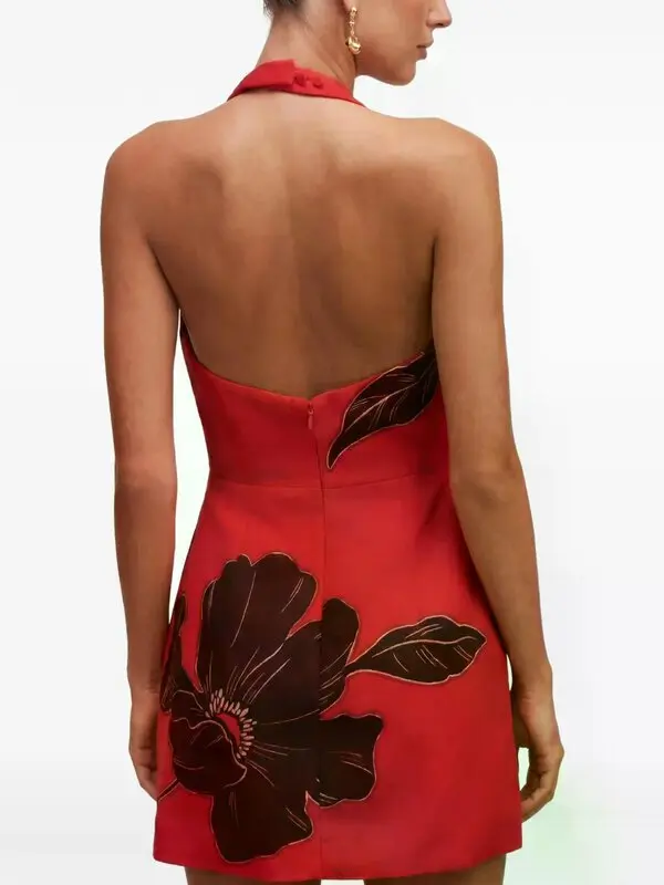 EVER NEW Floral-print Halterneck Mini Dress