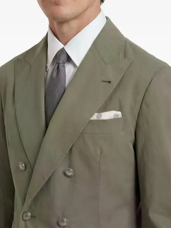 Brunello Cucinelli Double-breasted Cotton Blazer