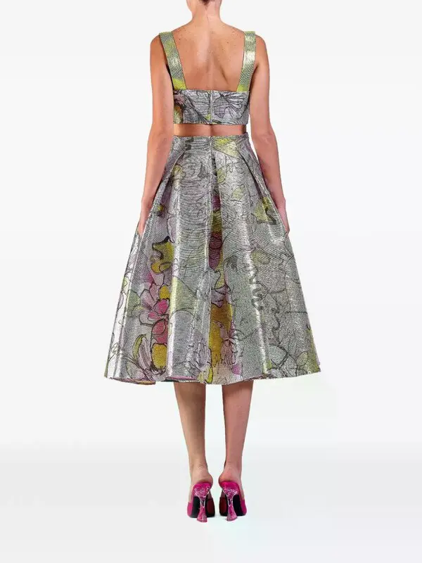 GEMY MAALOUF Floral-print Cropped Top