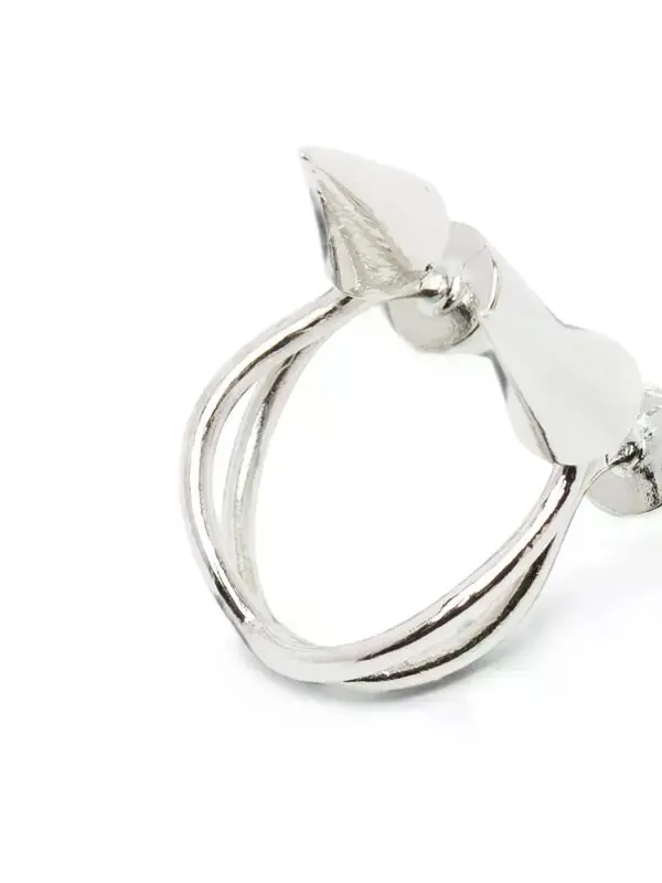 LIMI FEU Spike-detail Double-band Ring