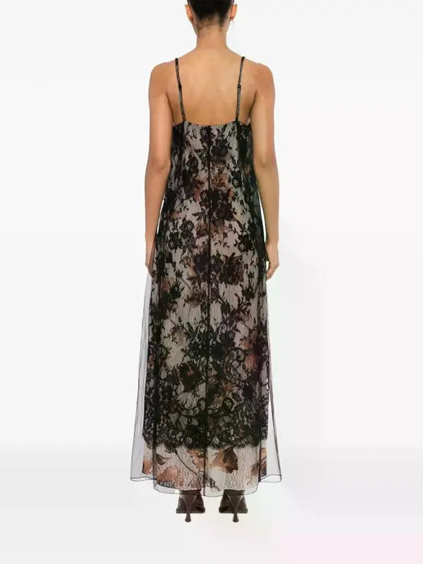 QUETSCHE Floral-lace Tulle-overlay Dress