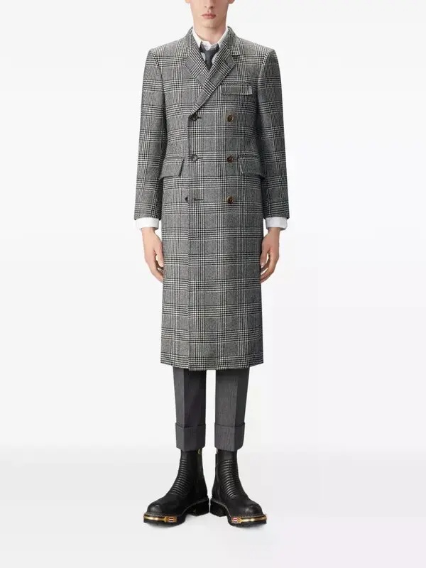 Thom Browne Wool Chesterfield Overcoat - Grey