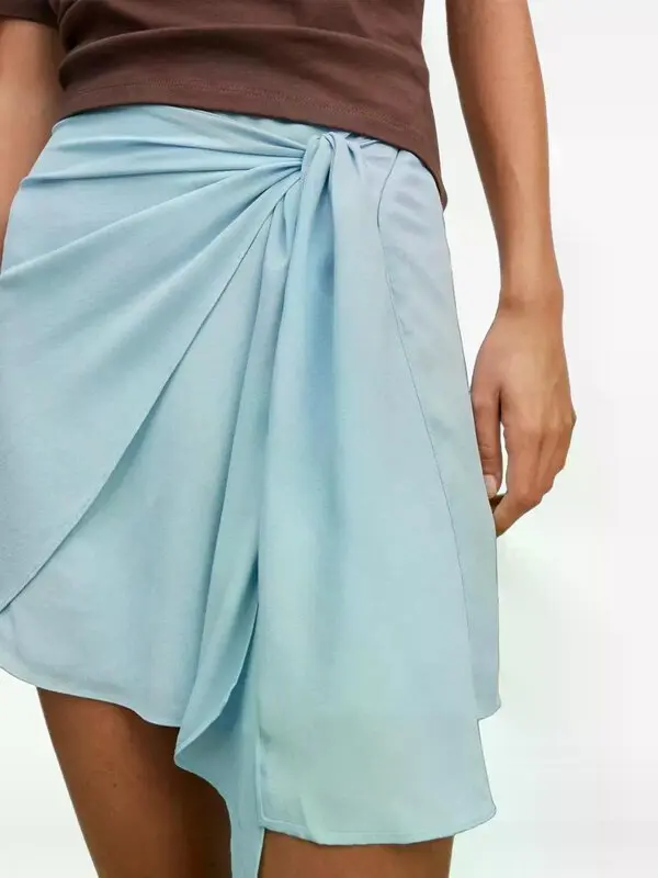 EVER NEW Isobel Wrap-front Tie-waist Mini Skirt
