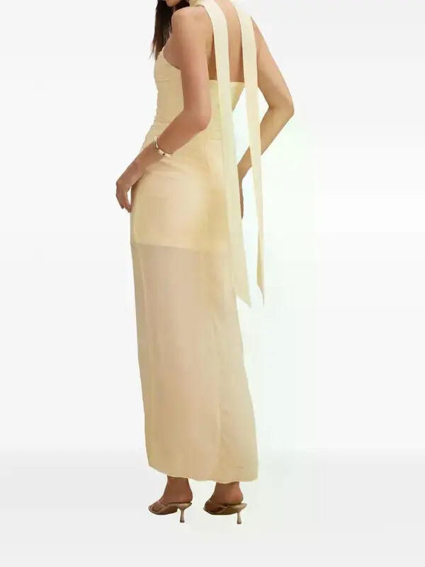 EVER NEW Arli Strapless Ruched Maxi Dress - Neutrals