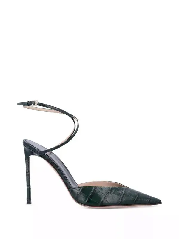 TOM FORD Selen Crocodile-effect Leather Pumps - Green