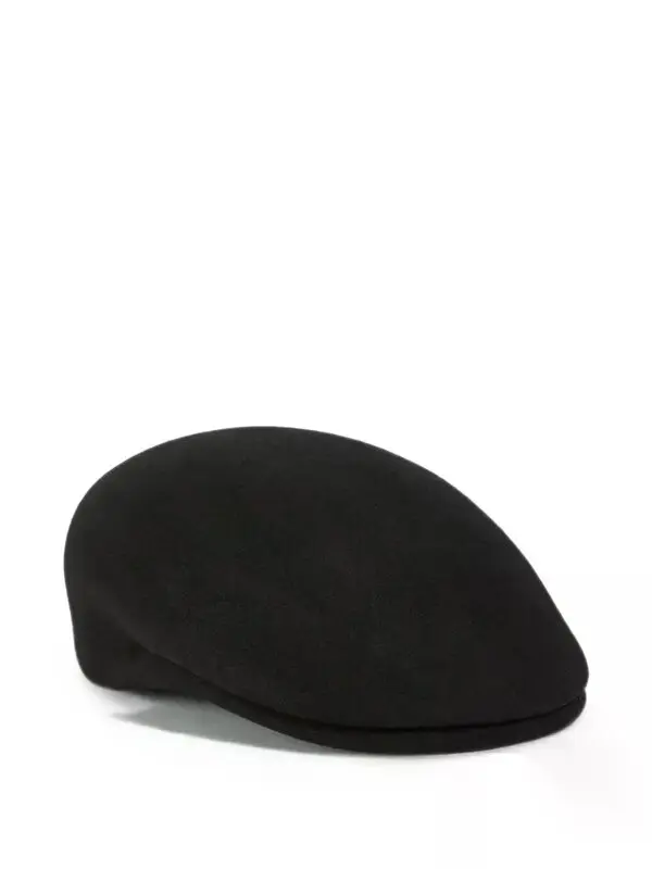 Liviana Conti Gloria Felted Flat Hat - Black