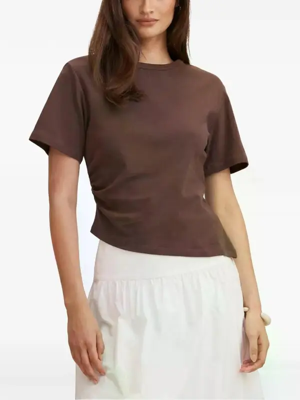 EVER NEW Saskia Gathered Boxy T-shirt - Brown
