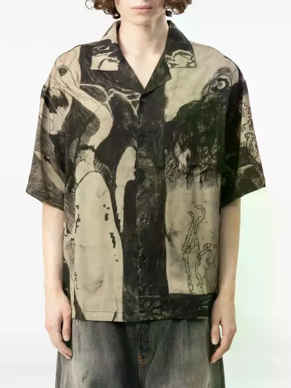 DOMREBEL Extrovert Sketch-print Shirt