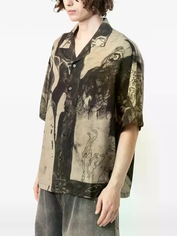 DOMREBEL Extrovert Sketch-print Shirt