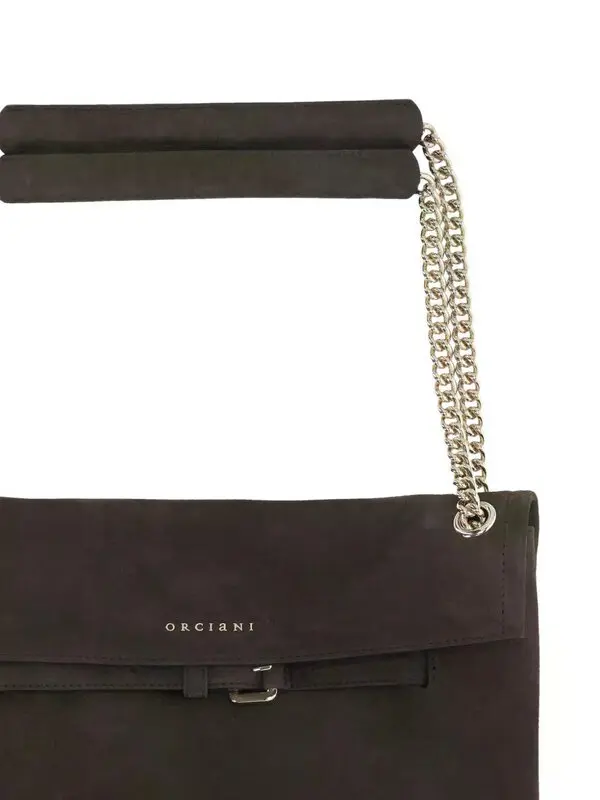 Orciani Venus Nabucco Suede Shoulder Bag - Brown