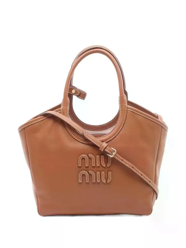 Miu Miu 2010 Ivy Logo Tote Bag