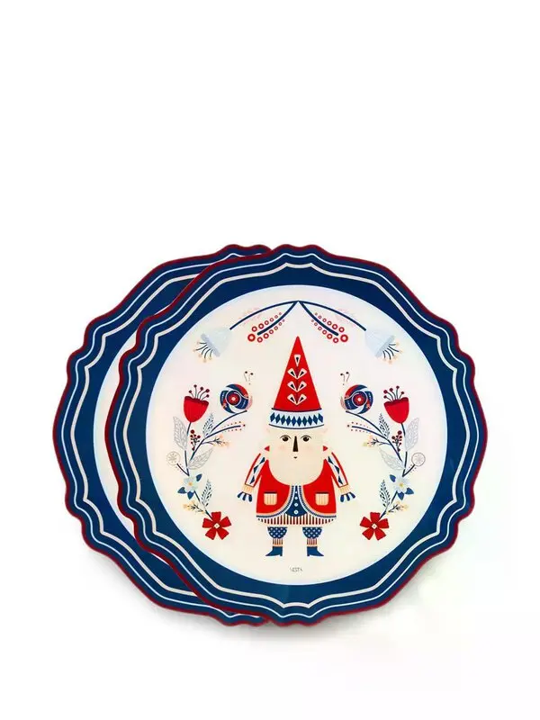 VESTA Gnome Scalloped Charger Plates