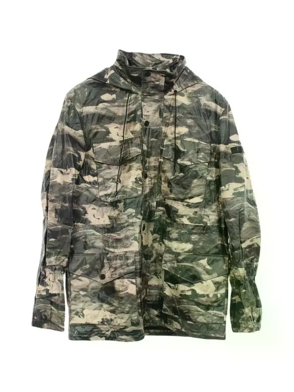 LOUIS VUITTON 2010s Saharienne Surface Planet Hooded Leather Jacket