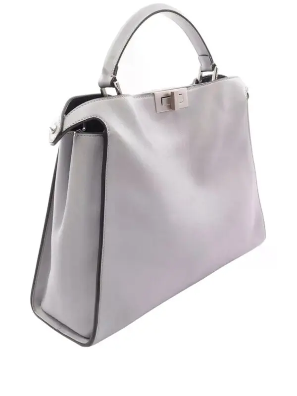 Fendi 2000-2010 Large Leather Peekaboo Essential Satchel