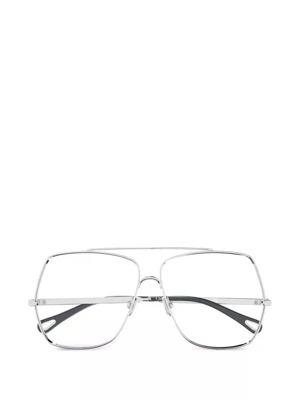 Chloé Geometric-frame Glasses - Silver