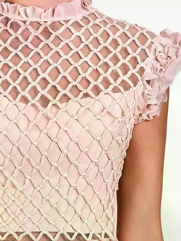 GEMY MAALOUF Ruffled Open-back Top