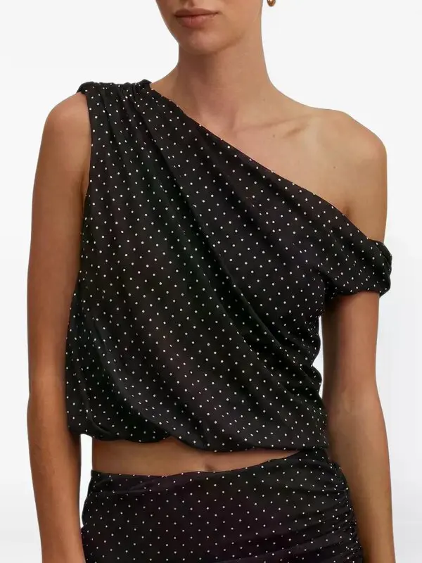 EVER NEW Mila Polka-dot Draped Top