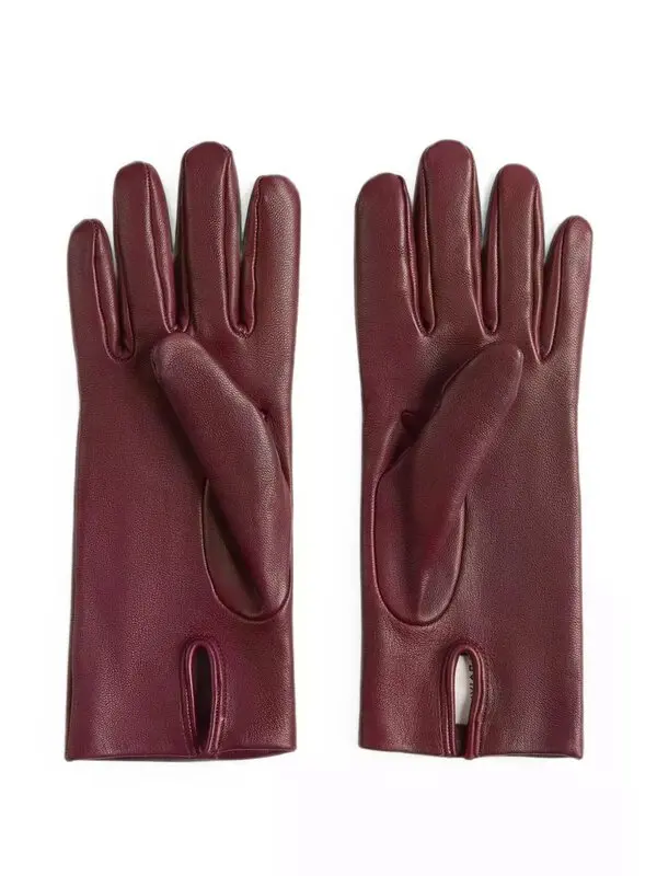 Liviana Conti Gabrielle Grained Leather Gloves