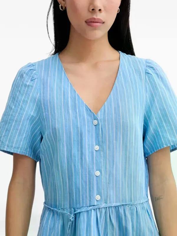 Marc O'polo Striped V-neck Midi Dress