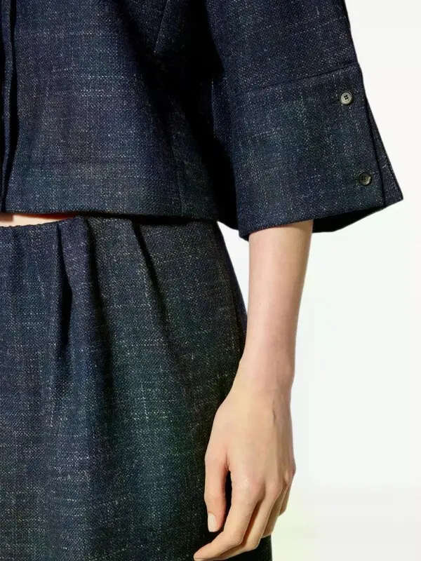 Liviana Conti Button-cuff Cropped Shirt