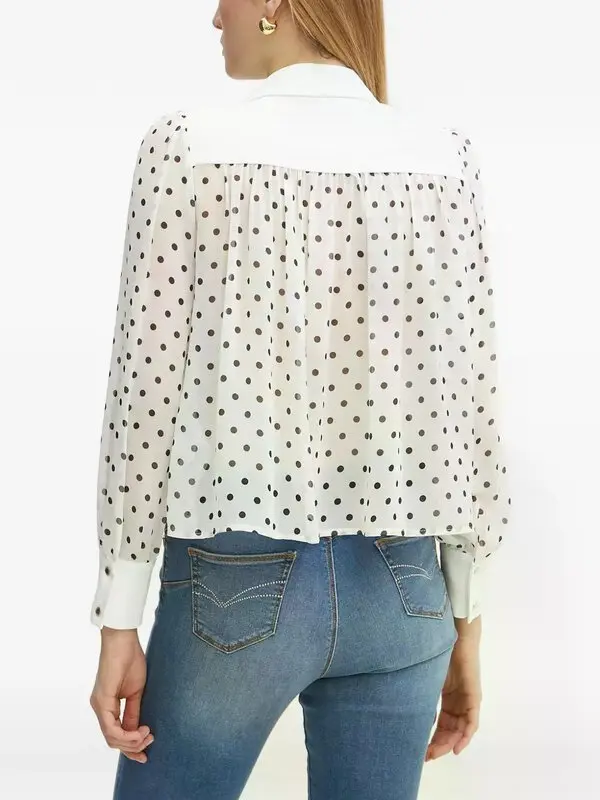 MORGAN Polka-dot Pleated Shirt