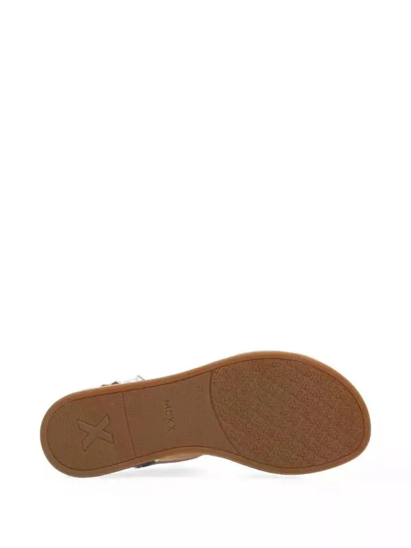 MEXX Nyobi Paradise Snakeskin-effect Logo-plaque Sandals - Silver