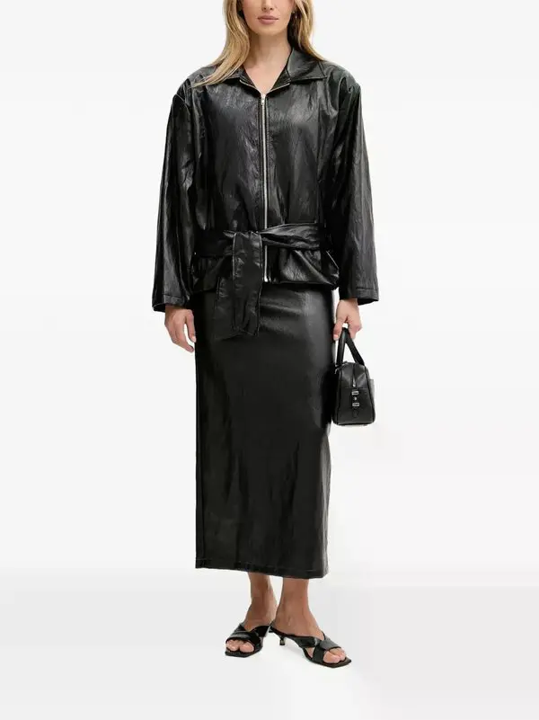HAVEONE Rear-slit Skirt