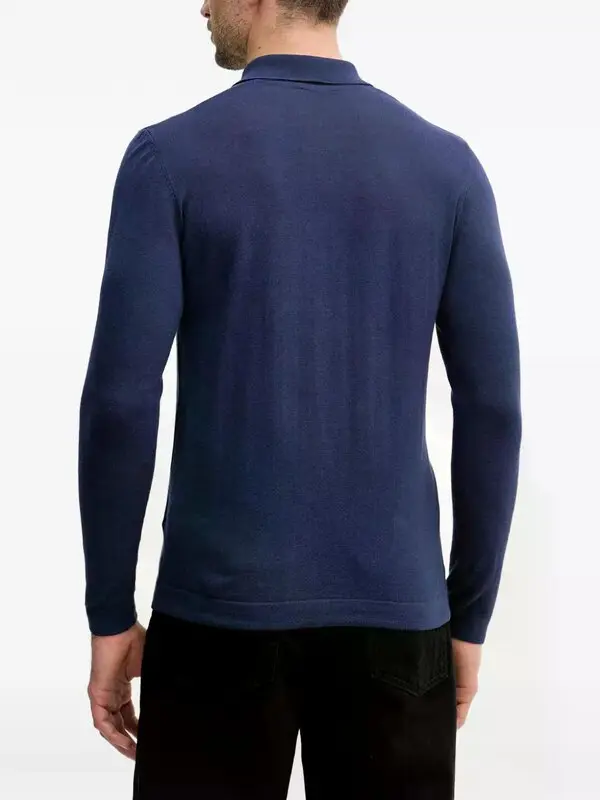 Sisley Buttoned Polo Shirt - Blue