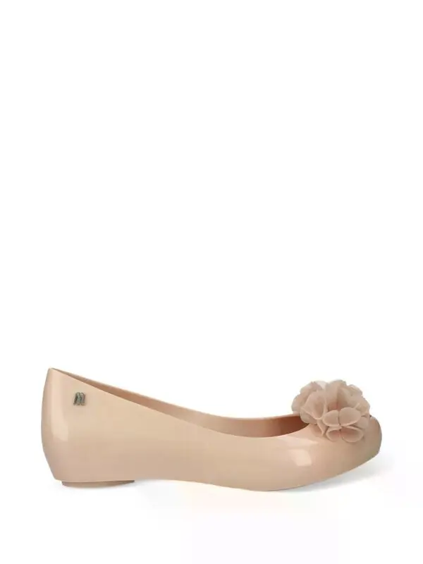 Melissa Ultragirl Floral-detail Ballet Flats - Neutrals