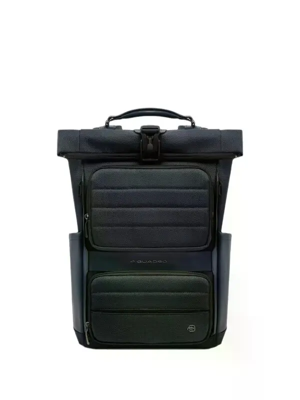 PIQUADRO Quilted-panel Roll-top Backpack