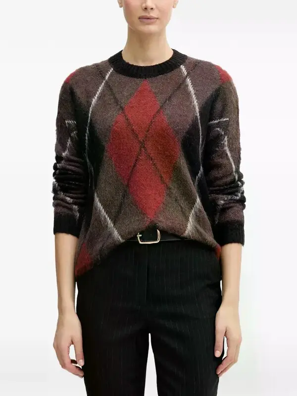 Sisley Argyle Knitted Sweater