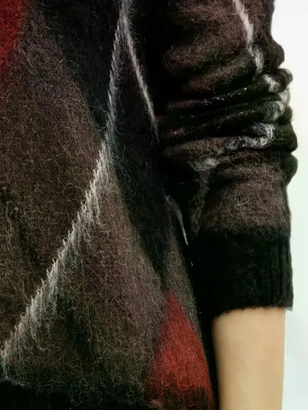 Sisley Argyle Knitted Sweater