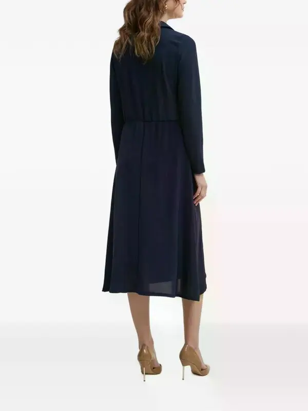 MORGAN Button-up Long-sleeve Midi Dress