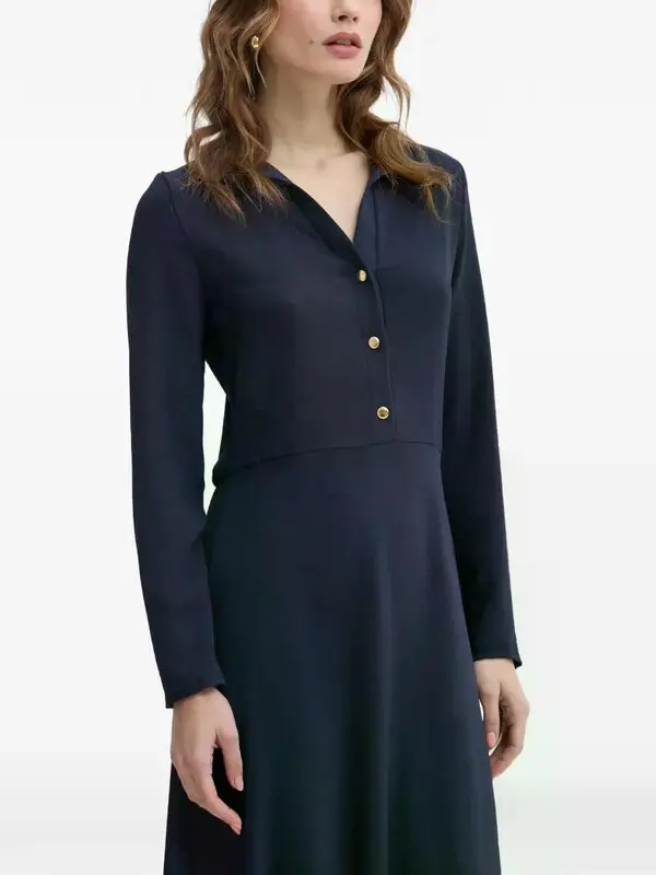 MORGAN Button-up Long-sleeve Midi Dress