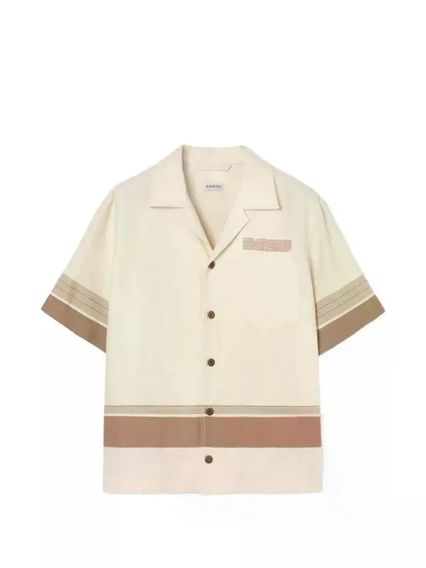 Burberry Oversized Fit Linen Shirt - Neutrals