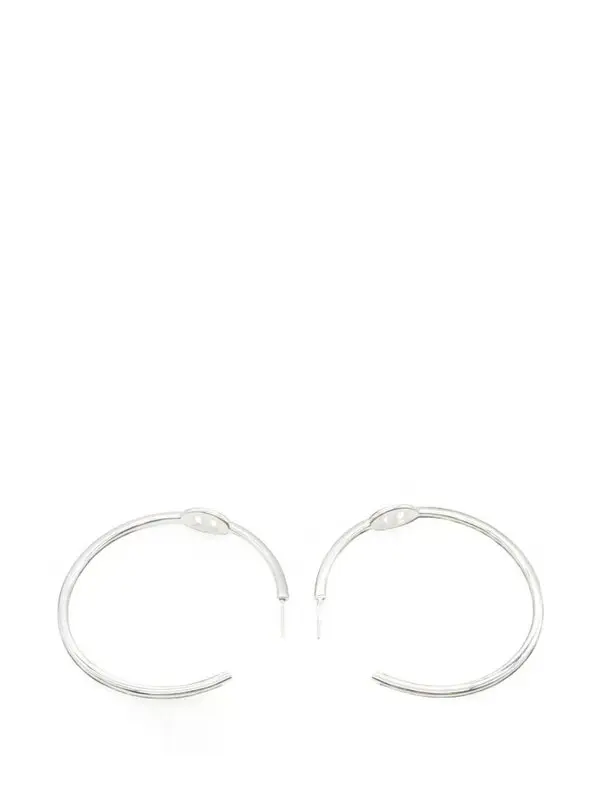 Hermès 2010s Gm Chaîne D'ancre Hoop Earrings