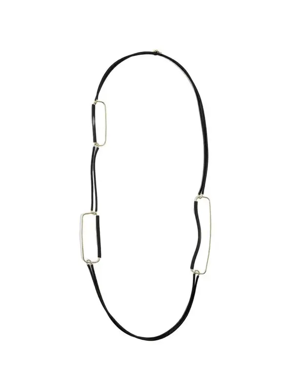 Liviana Conti Geometric-link Cord Necklace - Black