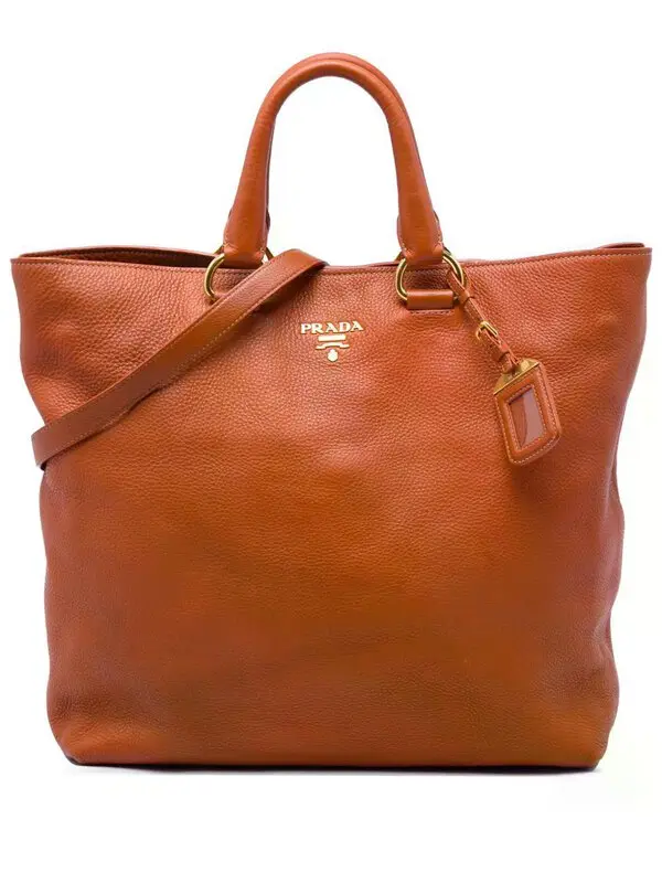 Prada 2010-2026 Vitello Daino Open Convertible Tote Satchel