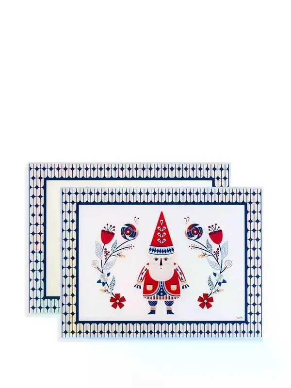 VESTA Gnome Folk-motif Placemats - Neutrals