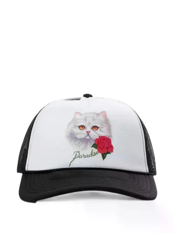 PARADISE NYC Purradise Trucker Graphic-print Trucker Hat