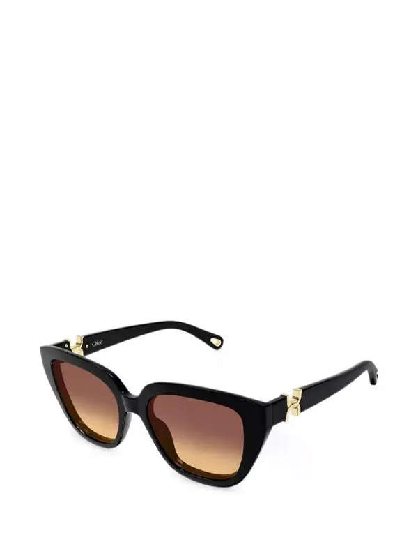 Chloé Logo-plaque Cat-eye Frame Sunglasses
