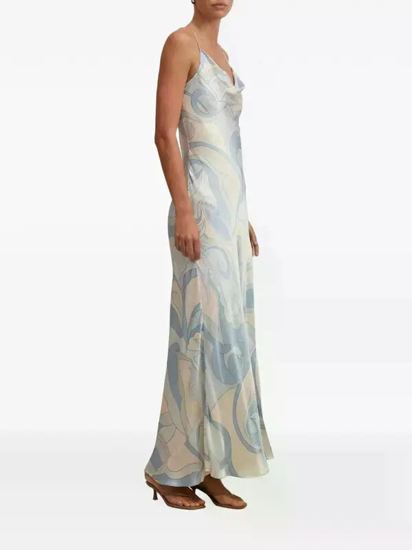 EVER NEW Tyler Cowl-neck Satin Maxi Dress