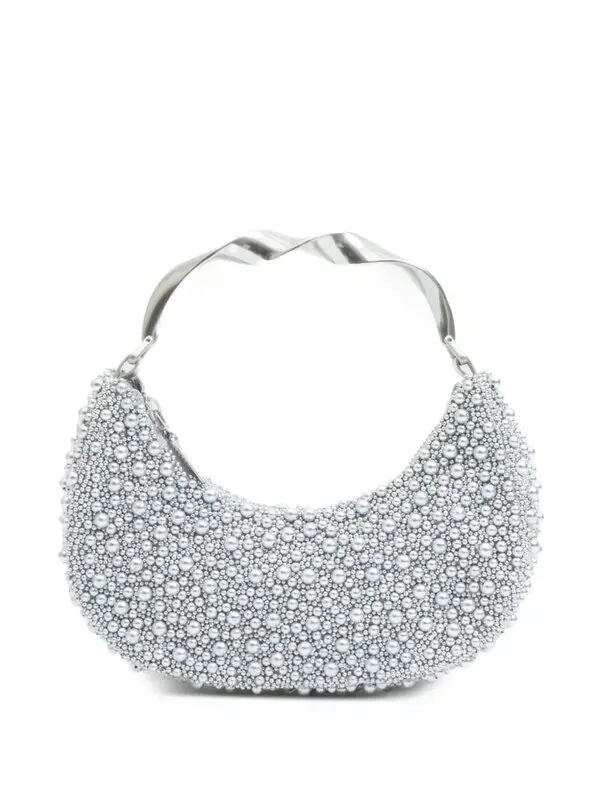Simkhai Small Evelyn Beaded Crescent Tote Bag